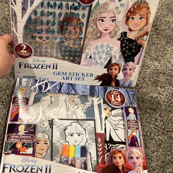 Toys | Set Of 2 Frozen 2 Activity Art Sets Disney New Posters Gems ...